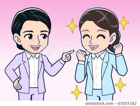 Female boss x female subordinate - Stock Illustration [65055162] - PIXTA