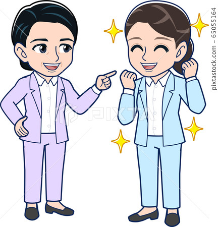 Female boss x female subordinate - Stock Illustration [65055164] - PIXTA