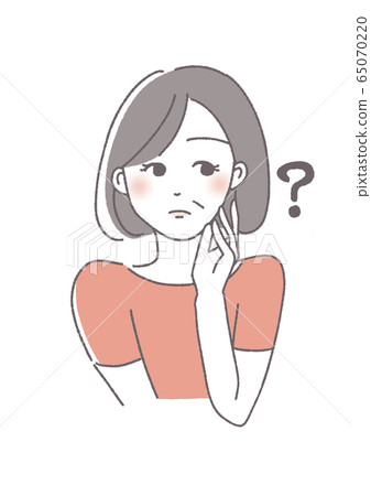 Doubt facial expression woman - Stock Illustration [65070220] - PIXTA