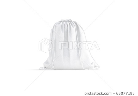 Blank white drawstring backpack mock up, front... - Stock Illustration ...