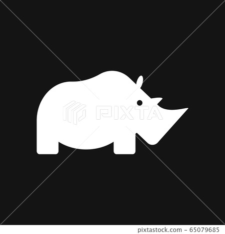 Rhino icon isolated on backgrounds, vector... - Stock Illustration ...