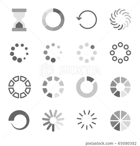 Loading symbol icon set vector illustration.... - Stock Illustration ...