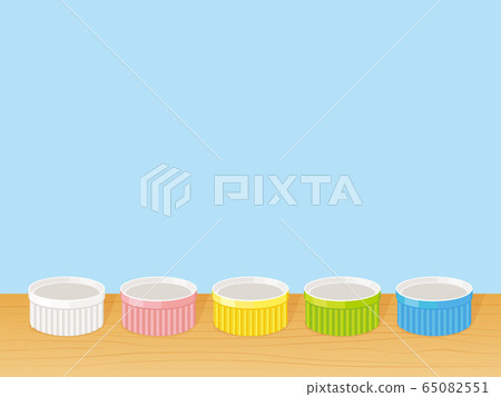 Colorful cocotte background placed on the table - Stock Illustration ...
