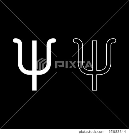 Psi greek symbol small letter lowercase font icon - Stock Illustration ...