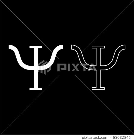 Psi greek symbol capital letter uppercase font - Stock Illustration ...