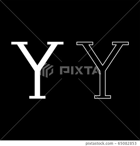 Upsilon greek symbol capital letter uppercase - Stock Illustration ...