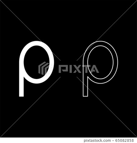 Rho greek symbol small letter lowercase font icon - Stock Illustration ...