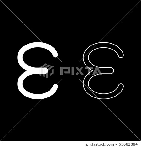 Epsilon greek symbol small letter lowercase font - Stock Illustration ...