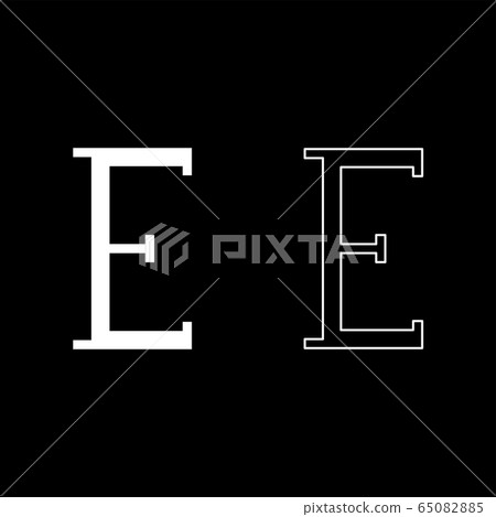 Epsilon greek symbol capital letter uppercase - Stock Illustration ...