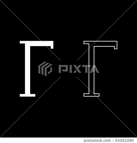 Gamma greek symbol capital letter uppercase font - Stock Illustration ...