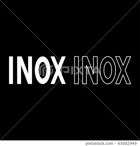 Inox inscription symbol type cooking surfaces - Stock Illustration ...
