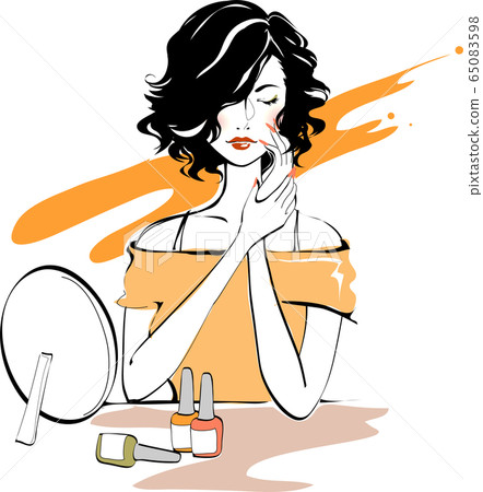 Lady, makeup, makeup - Stock Illustration [65083598] - PIXTA