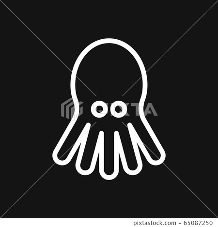 Octopus icon. Vector of an octopus design on white - Stock Illustration ...