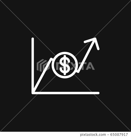 Investments icon. Graph growth graphics vector - Stock Illustration ...