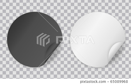 Abstract Circle Sticker on Transparent Background - Stock Illustration ...