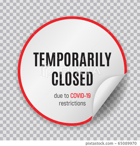 Information warning temporarily closed sign of - Stock Illustration ...