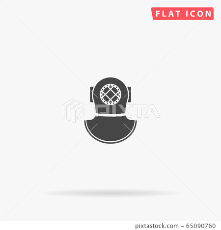 Scuba Diving Helmet flat vector icon - Stock Illustration [65090760 ...