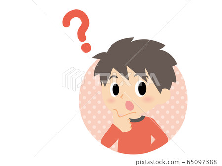 Boy's facial expression doubt - Stock Illustration [65097388] - PIXTA