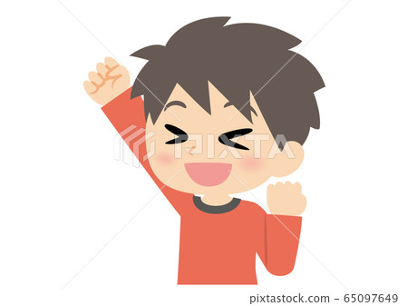 Men's facial expression Guts pose - Stock Illustration [65097649] - PIXTA