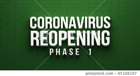 Covid-19 Coronavirus Reopening Phase 1 banner.... - Stock Illustration ...