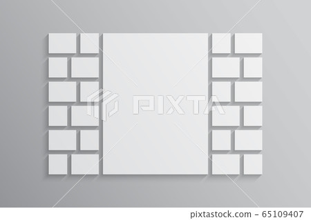 Vector empty collage board 25 square images photos - Stock Illustration ...