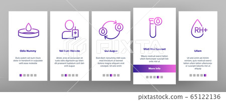 Donor Blood Donation Onboarding Icons Set Vector - Stock Illustration ...