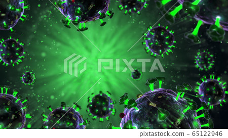 3d render of pathogenic virus organism or... - Stock Illustration ...