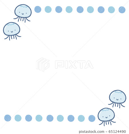 Jellyfish frame 3 - Stock Illustration [65124490] - PIXTA