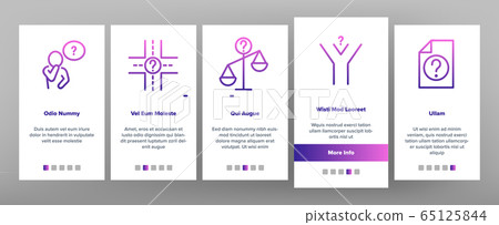 Doubt And Confusion Onboarding Icons Set Vector - Stock Illustration ...