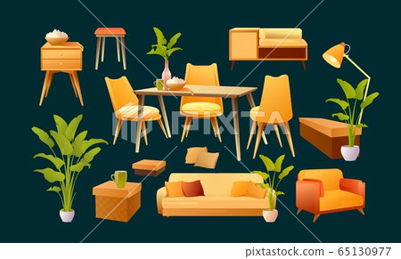 Set of furniture elements design - Stock Illustration [65130977] - PIXTA