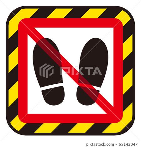 Shoe marks and prohibition marks - Stock Illustration [65142047] - PIXTA