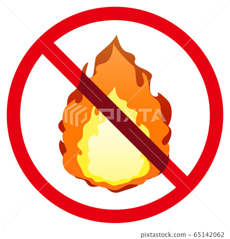 Fire and ban mark - Stock Illustration [65142062] - PIXTA