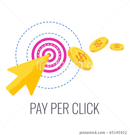 Pay per click infographics pictogram. Internet... - Stock Illustration ...