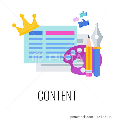 Content Infographics Pictogram. Successful... - Stock Illustration ...