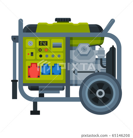 Power Portable Generator, Diesel or Gasoline... - Stock Illustration ...