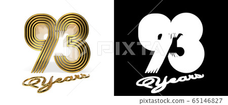Number ninety-three years celebration - Stock Illustration [65146827 ...