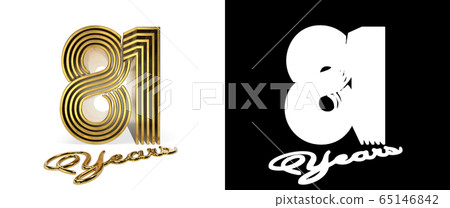 Number eighty-one years celebration - Stock Illustration [65146842] - PIXTA