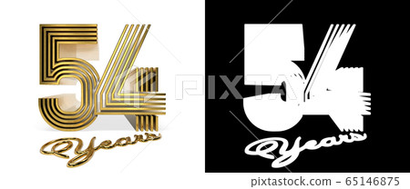 Number fifty-four years celebration - Stock Illustration [65146875] - PIXTA