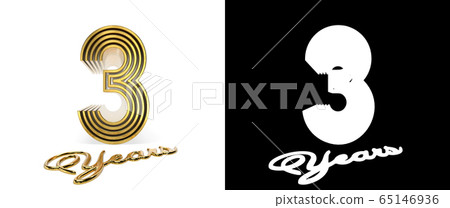 Number three years celebration - Stock Illustration [65146936] - PIXTA