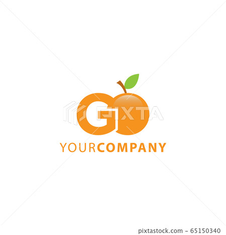 Letter GO logo orange color - Stock Illustration [65150340] - PIXTA