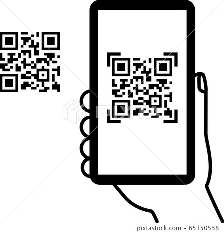 QR code reading with smartphone - Stock Illustration [65150538] - PIXTA