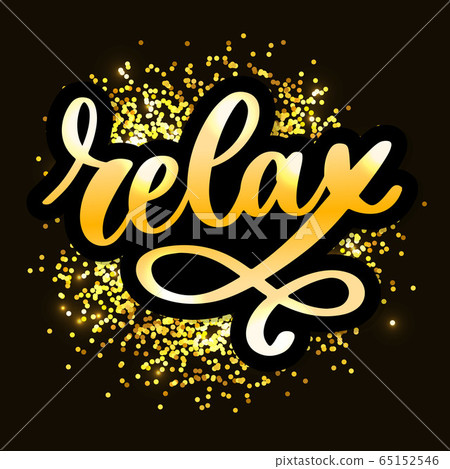 Hand drawn typography lettering phrase Relax - Stock Illustration ...