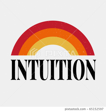 Intuition letters on blue sea watercolor - Stock Illustration [65152597 ...