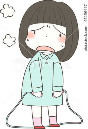 Children (girls) who lack exercise - Stock Illustration [65156467] - PIXTA