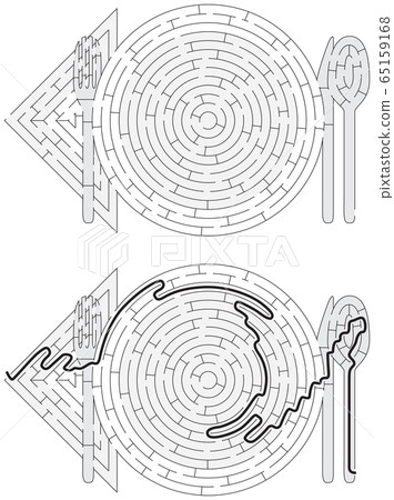 Plate maze - Stock Illustration [65159168] - PIXTA