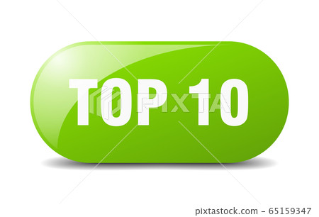 top 10 button. top 10 sign. key. push button. - Stock Illustration ...