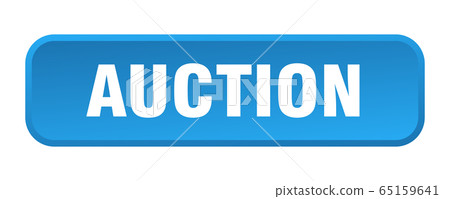 auction button. auction square 3d push button - Stock Illustration ...