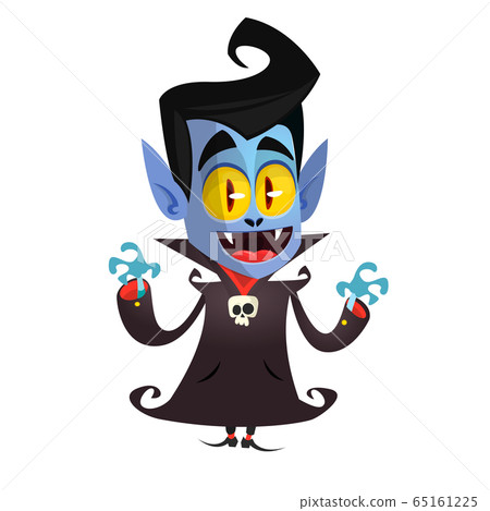 Cute cartoon vampire creature. Vector illustration - Stock Illustration ...