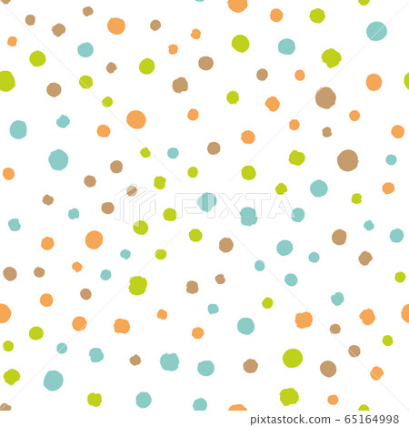 Scattered colorful brush dots. Seamless... - Stock Illustration ...
