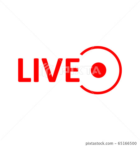 Live Stream sign. Red symbol, button of live - Stock Illustration ...
